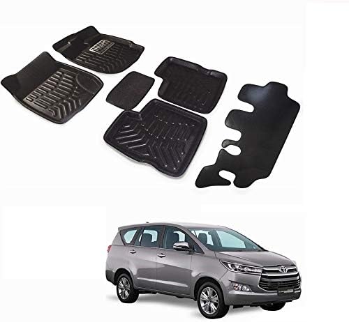 KOZDIKO TPE Car 3D Mats Foot Mat for Toyota Innova Crysta, Black, Set ...