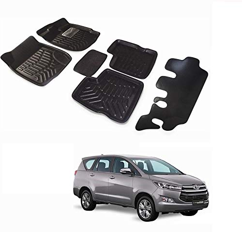 KOZDIKO TPE Car 3D Mats Foot Mat for Toyota Innova Crysta, Black, Set ...