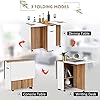 Amazon.com - JOMEED Folding Dining Table with 6 Wheels, Drawer and 2 ...