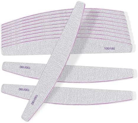Amazon.com : 100 Pcs Double Sided Disposable Nail File Set for Home ...