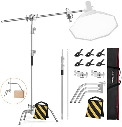 Amazon.com : C Stand with Boom Arm - Heavy Duty Photography Light Stand ...