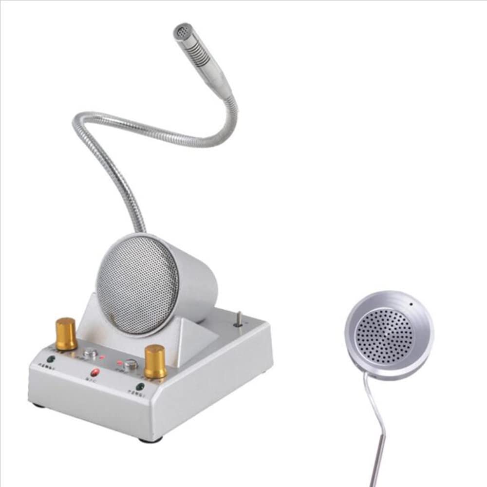 Buy JHshop Window Counter Interphone, Glass Microphone Counter Two-Way ...