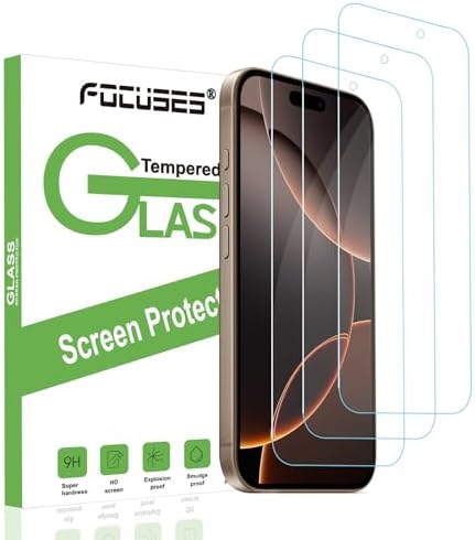 Amazon.com: Focuses 3 Pack Screen Protector for iPhone 16 Pro(6.3inch ...