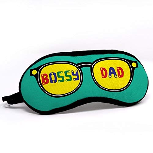 Indigifts Father Bossy Dad Quote Spectacle Frame Graphic Green Sleep ...