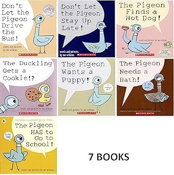 Pigeon Series 7 Book Set : Don't Let the Pigeon Drive the Bus / Stay up ...