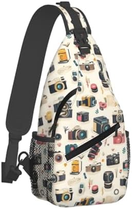 Amazon.com: Retro Camera Print Sling Bag for Men Women, Crossbody Bags ...