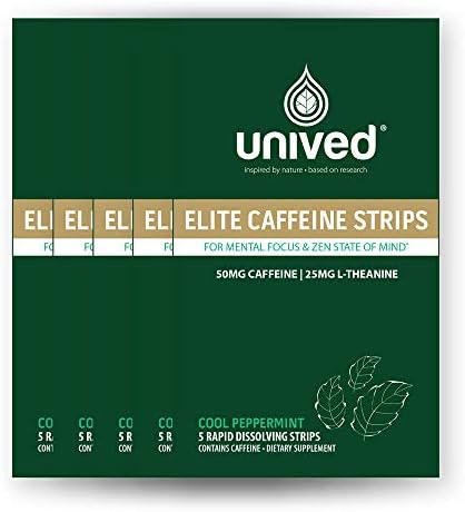 Amazon.com: Unived Elite Caffeine Strips | Rapid Mouth Dissolving ...
