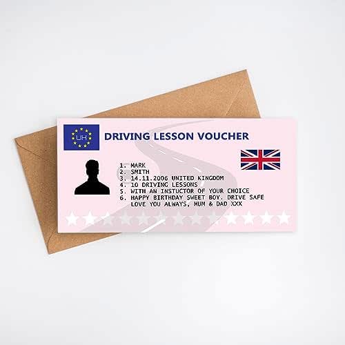 DRIVING LESSON VOUCHER - 17th birthday gift, Gift voucher : Amazon.co ...