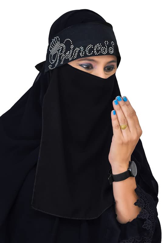 VASTRAGRAH Women's fashion Black Nida fabric Princess (Black+Silver ...