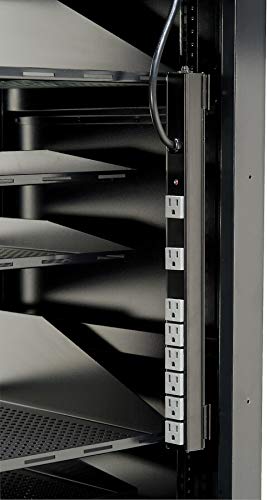 Snapklik.com : CAPS12-B1 Rack Mounted Vertical Power Strip Black