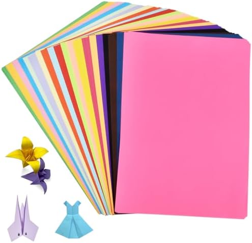 DAJAVE 300 Sheets A4 Coloured Paper 20 Colors Origami Paper 70gsm A4 ...