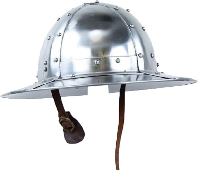 Amazon.com: 15th Century Medieval Knight Kettle Hat Helmet, 20 Gauge ...