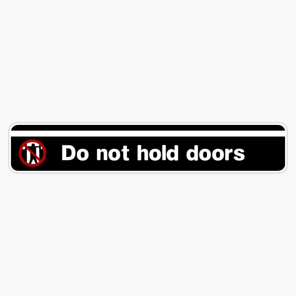 Amazon.com: Do Not Hold Doors Nyc Subway Sticker Bumper Sticker Vinyl ...