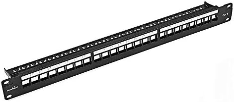 Amazon.com: 24-Port Modular Patch Panel,1U, Black : Electronics