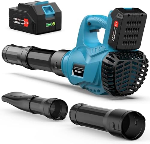 Amazon.com: 21V Leaf Blower Cordless, Brushless 4000mAh Electric Blower ...