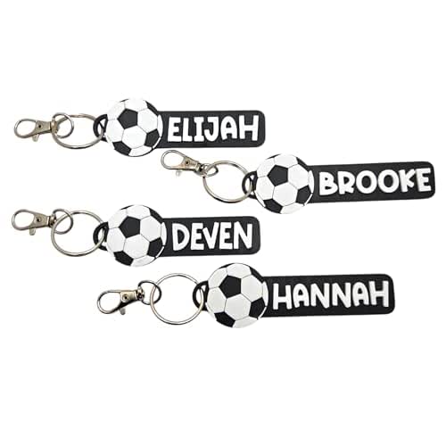 Amazon.com: Personalized Soccer Keychain, Soccer bag tag for boys girls ...