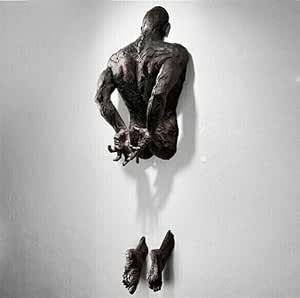 Amazon.com: Art Wall Decor Human Body Sculpture,Creative 3D Statue Wall ...