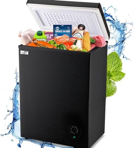 Amazon.com: WANAI Small Deep Freezer, 3.5 Cubic Feet Chest Freezer with ...