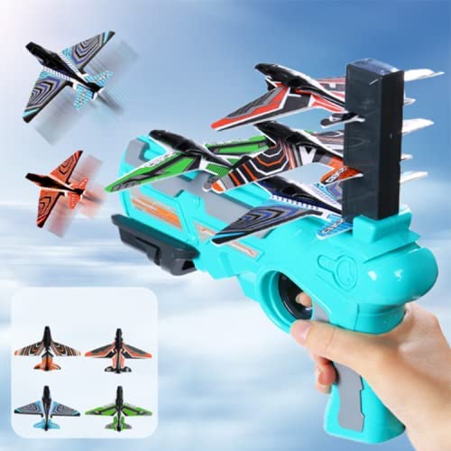 Airplalane Launcher Toy Gun, Cool Catapult Toy Gun with 4 Glider ...