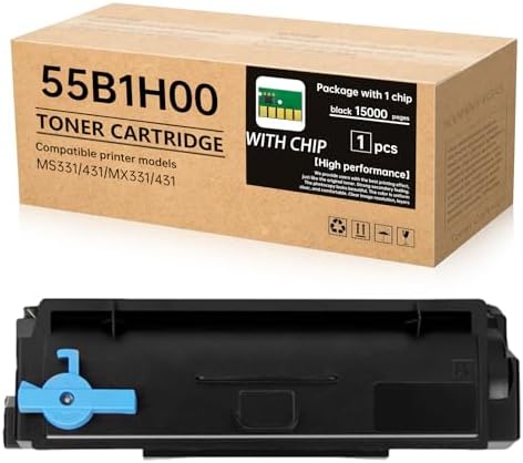 Amazon.com: 55B1H00 High Yield Toner Cartridge with Chip 15,000 Page ...
