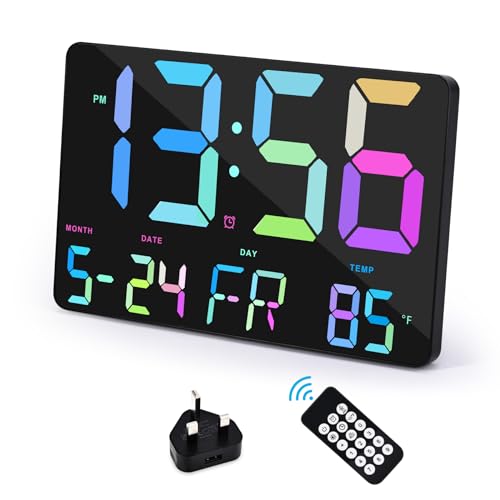 SZELAM Digital Clock with Large Display,11.5 Inch Digital Wall Clock ...
