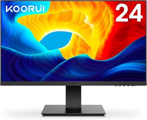 KOORUI Monitor de computador de 24 polegadas, FHD 1920 x 1080p monitor ...