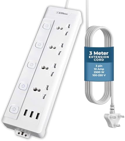 Portronics Power Plate 20 Extension Board with 5 Universal Power ...