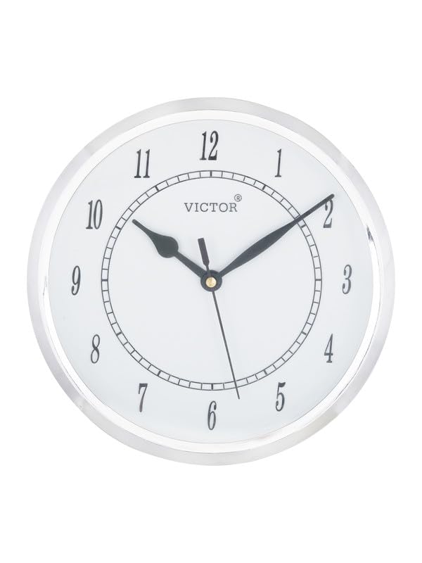 Buy VICTOR Elegant Round Silver Color Plastic Case White Dial Analog ...