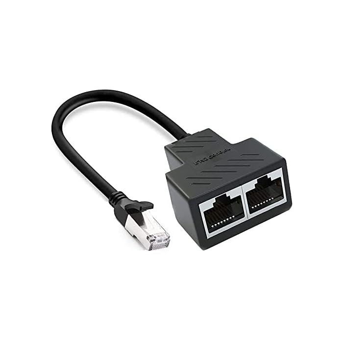 Buy Ethernet Splitter Cable RJ45 Network Adapter, Snlrntin 1 Male to 2 ...