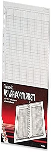 Rexel Twinlock Variform Multi-Ring Binder V5 Cash Refill Sheets 8 ...