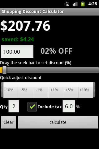 Discount Calculator With Sales Tax