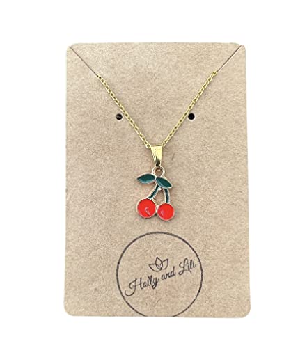 Cherry Necklace, Cherries Necklace, Cherry Pendant Necklaces, Fruit ...