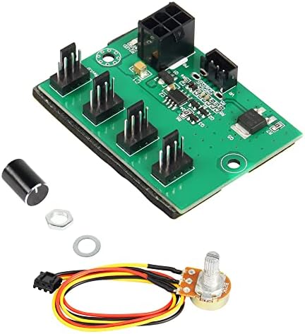 Amazon.com: 2 Pcs PWM PC Case Cooling Fan Hub, 3 Pin 4 Pin PC Fan ...