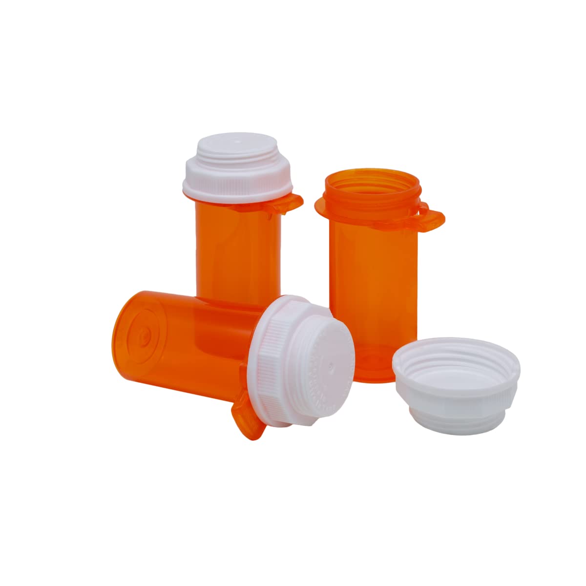 Ezy Dose Amber Prescription Vial – 10 Dram (DR) with Reversible Push ...