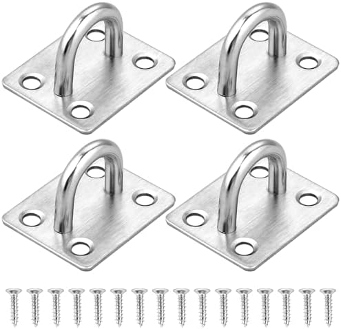 KALIONE 4 pcs Eye Plate, Stainless Steel Ceiling Hook Cover Plate Eye ...