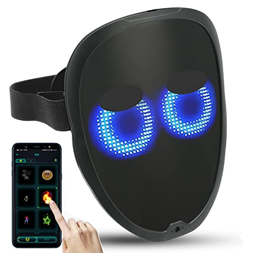 brookhaus Led Mask with Programmable, Luminous Mask with Bluetooth, Led ...
