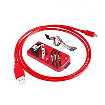 PICKIT2 PIC Kit2 Simulator PICKit 2 Programmer Emluator Red Color w/USB Cable Dupond Wire ...