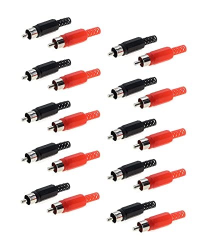 ESPtronics RCA Pin Male Audio Video RCA Connector for Stereo Cable ...