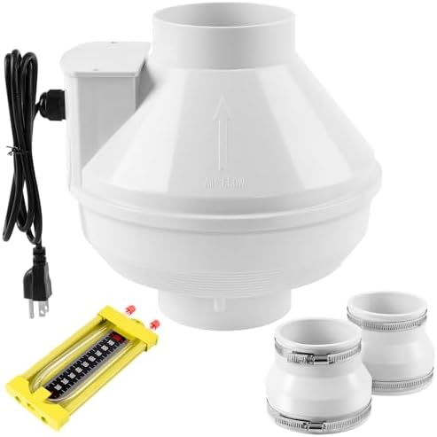 Amazon.com: FixOasis 4x3 inch Radon Fan Installation Kit, 260 CFM ...