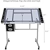 Amazon.com: ZENY Drafting Table on Wheels with Storage Drawers ...