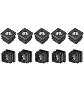 Amazon.com: UXCELL 8Pcs M6 Threaded Square Tube Inserts, Black Plastic ...