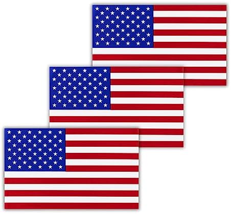 Amazon.com - American Flag Car Window Decals 3-Pack Patriotic Bumper ...