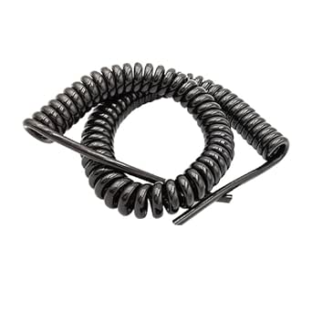 Spring Spiral Power Extension Cords， 20AWG Connector Shielded Cable 8 ...