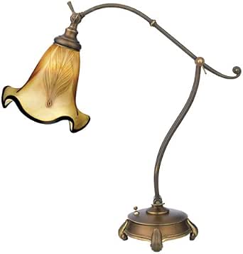 Quoizel Salamander Glass Studio Fine Feather 1 Light Task Lamp - Table ...