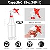 Amazon.com: Gerrii 24 Pcs 24oz Plastic Spray Bottle Bulk, Empty Refillable Squirt Bottles for ...