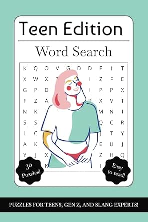 Teen Edition Word Search Puzzle Book: No Cap Easy to Read Word Searches ...
