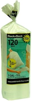 Amazon.com: Rack Sack Refill Bags (Roll Style) 3 Gallon - 120 Count ...