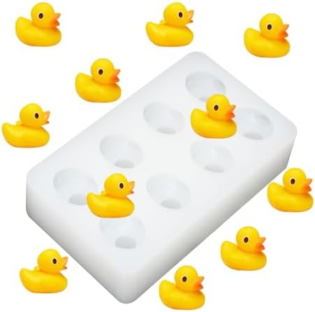 Amazon.com: Silicone Duck Mold, 8-Cavity Mini Duck Fondant Mold 3D ...