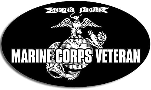 Amazon.com - Oval Marine Corps Veteran Sticker (Military USMC Vet Proud ...