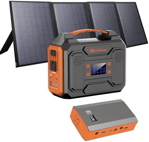 Amazon.com: ZeroKor Portable Solar Generator 300W, Portable Power Bank ...